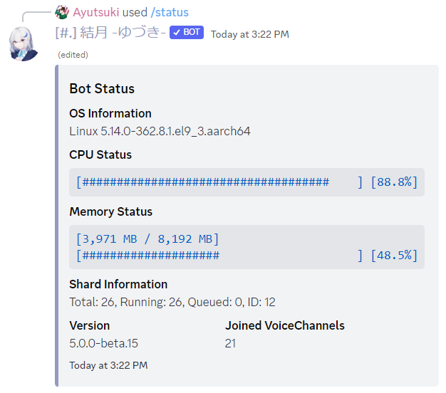 Status | Luna Project ドキュメント