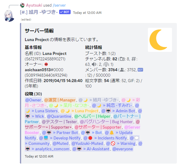 Server | Luna Project ドキュメント